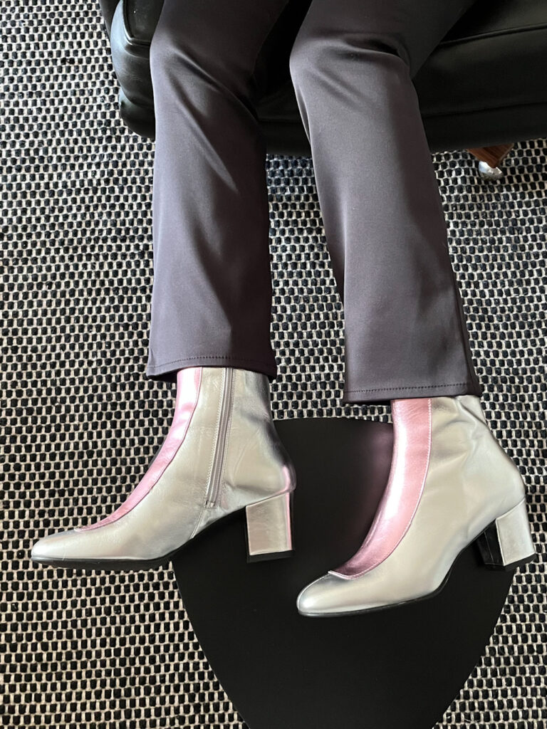 No.16 Silver Rose Leather Boots - Ops & Ops