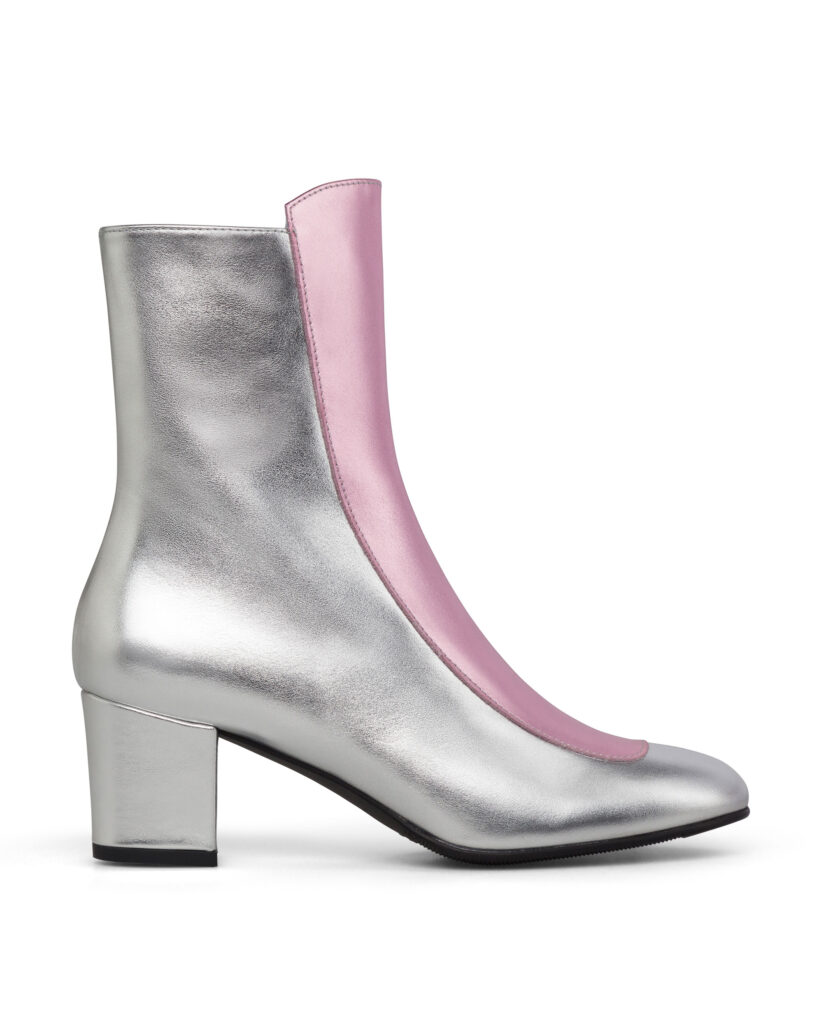 No.16 Silver Rose Leather Boots - Ops & Ops